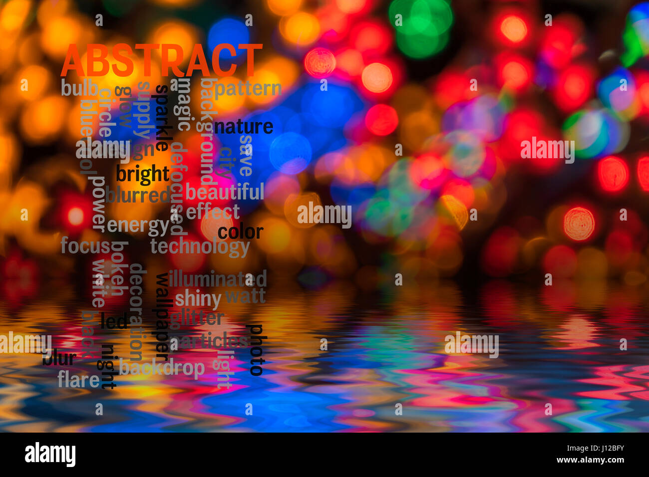 Word ABSTRACT with blurred light background Stock Photo - Alamy