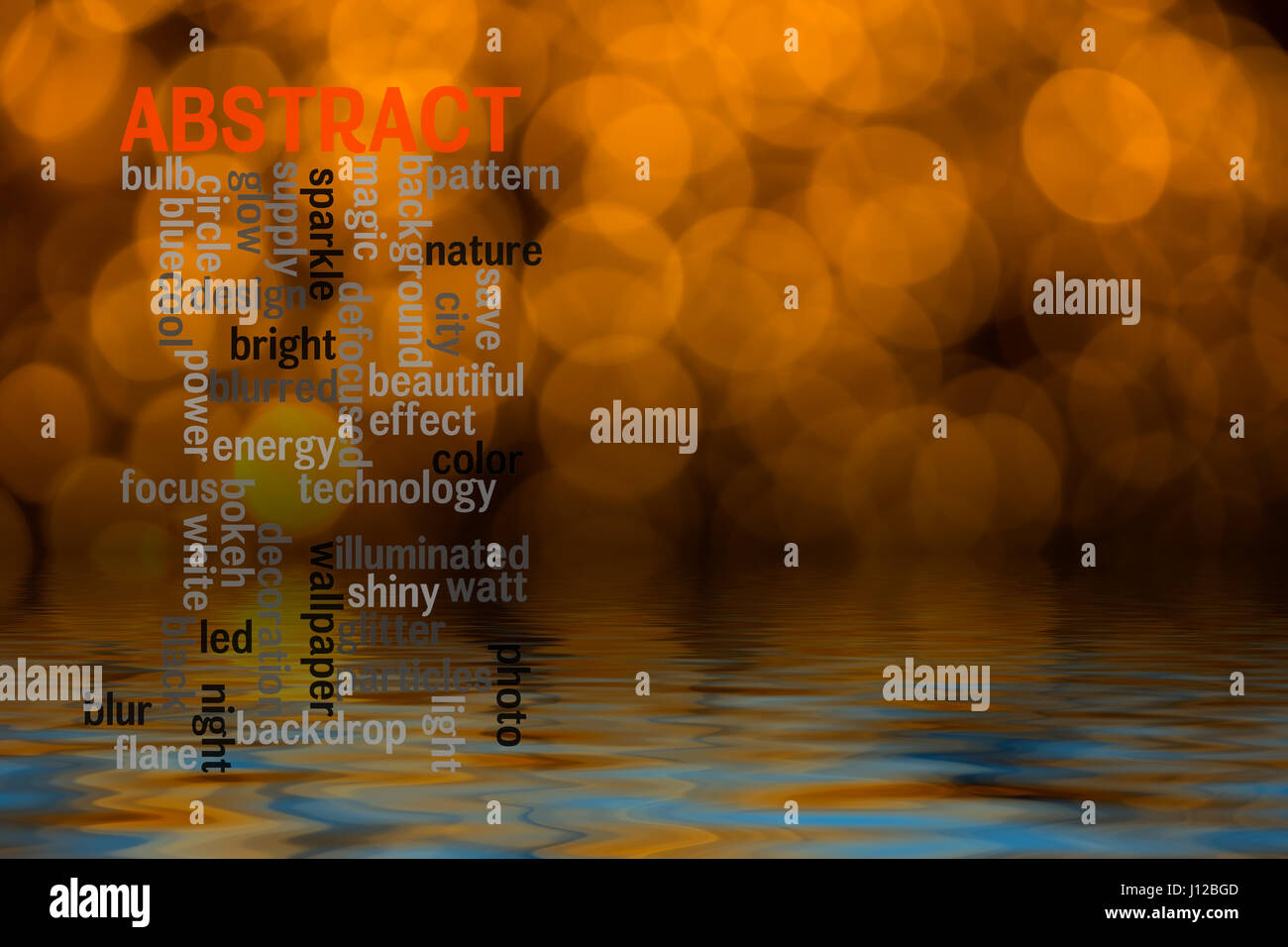 Word ABSTRACT with blurred light background Stock Photo - Alamy