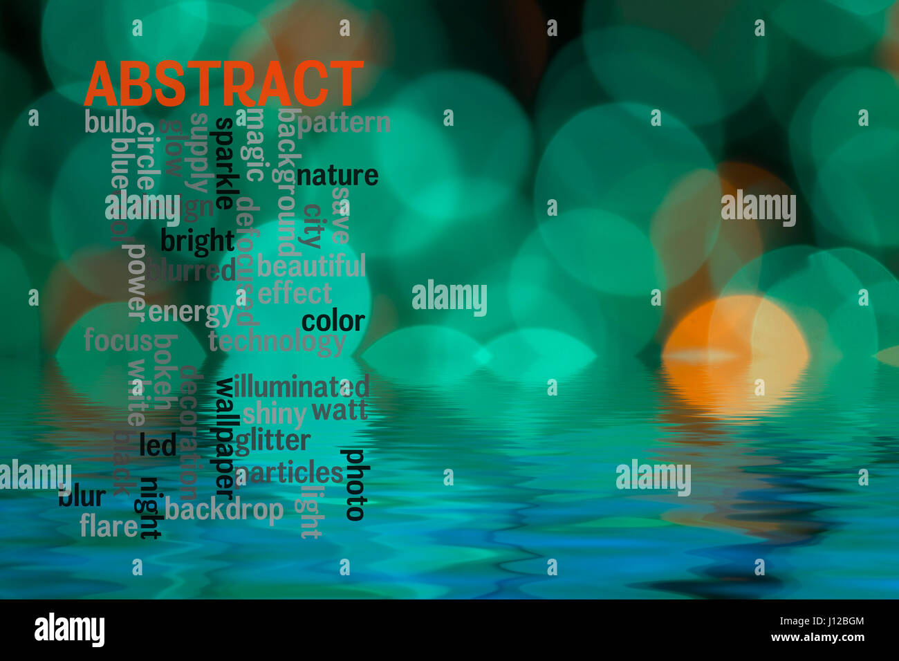 Word ABSTRACT with blurred light background Stock Photo - Alamy