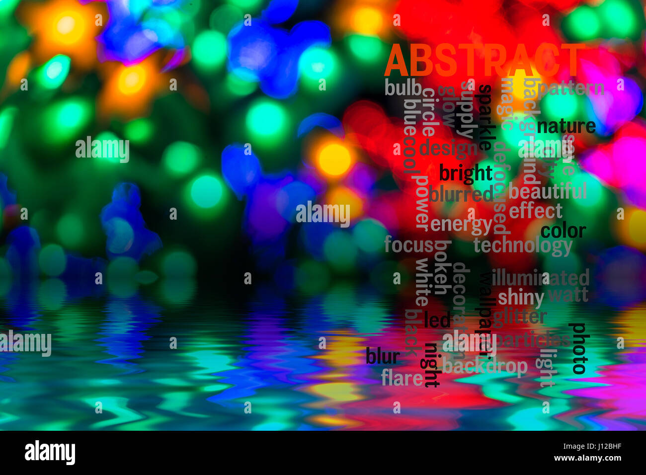 Word ABSTRACT with blurred light background Stock Photo - Alamy