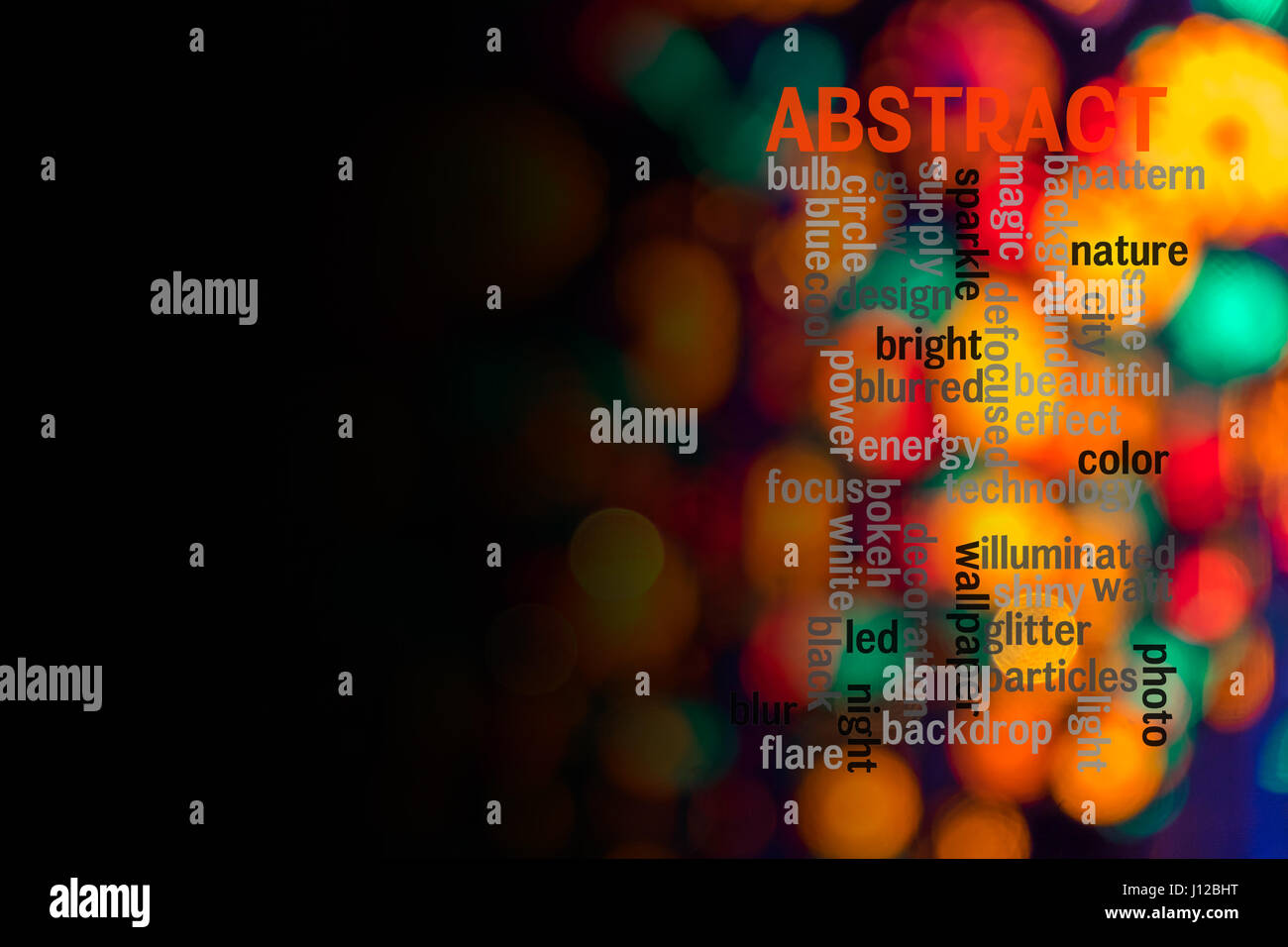 Word ABSTRACT with blurred light background Stock Photo - Alamy