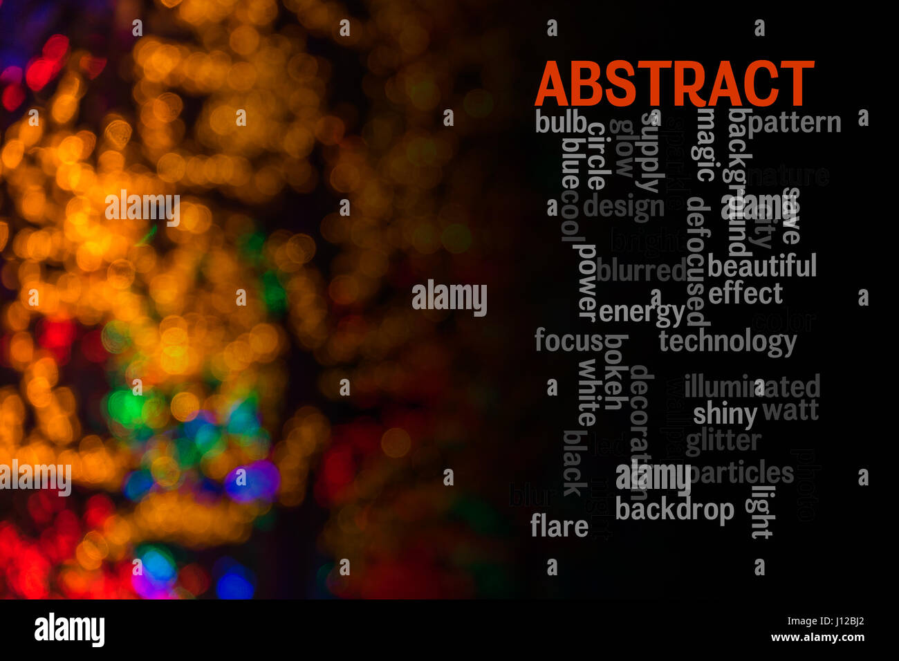Word ABSTRACT with blurred light background Stock Photo - Alamy
