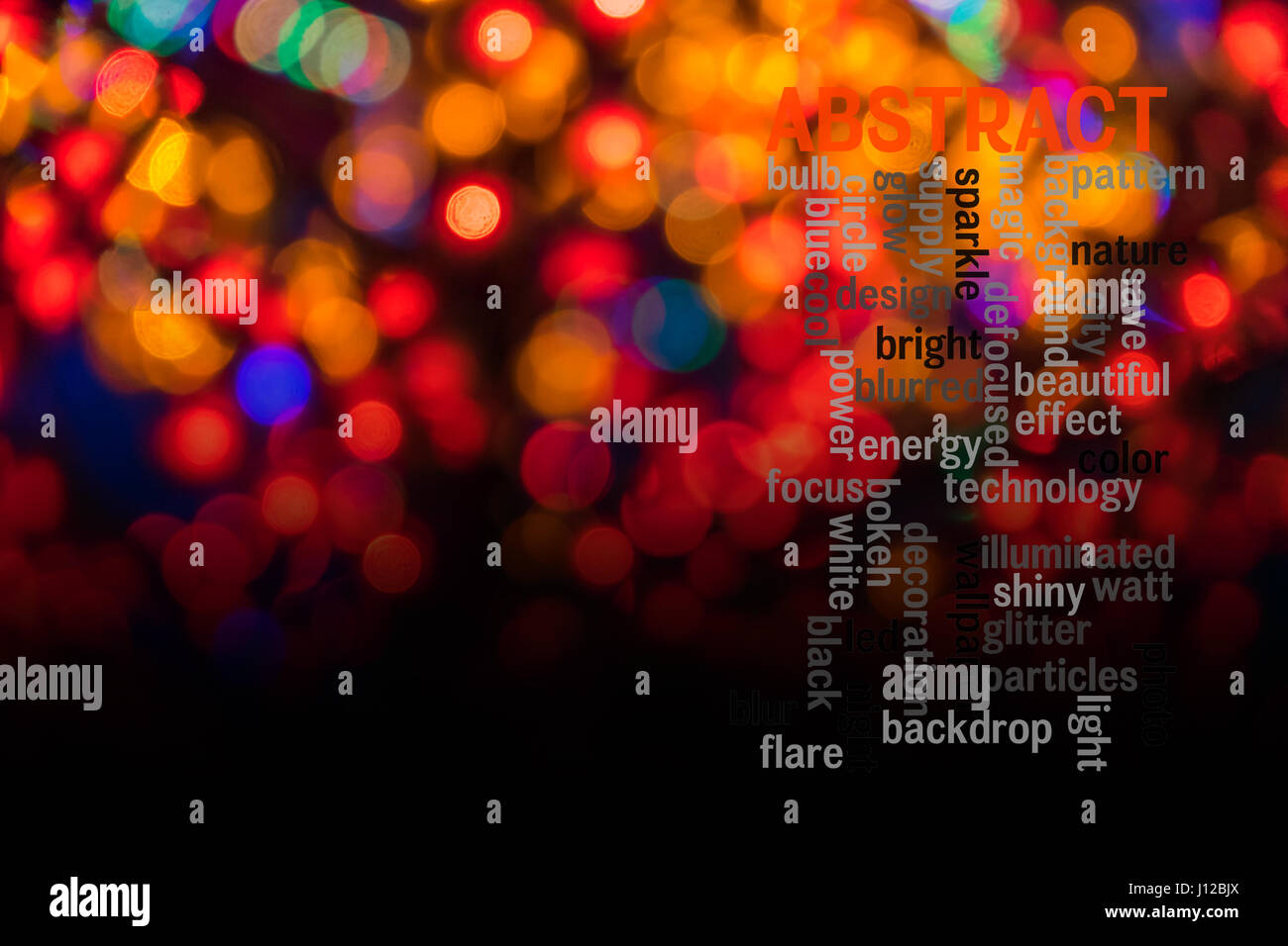 Word ABSTRACT with blurred light background Stock Photo - Alamy