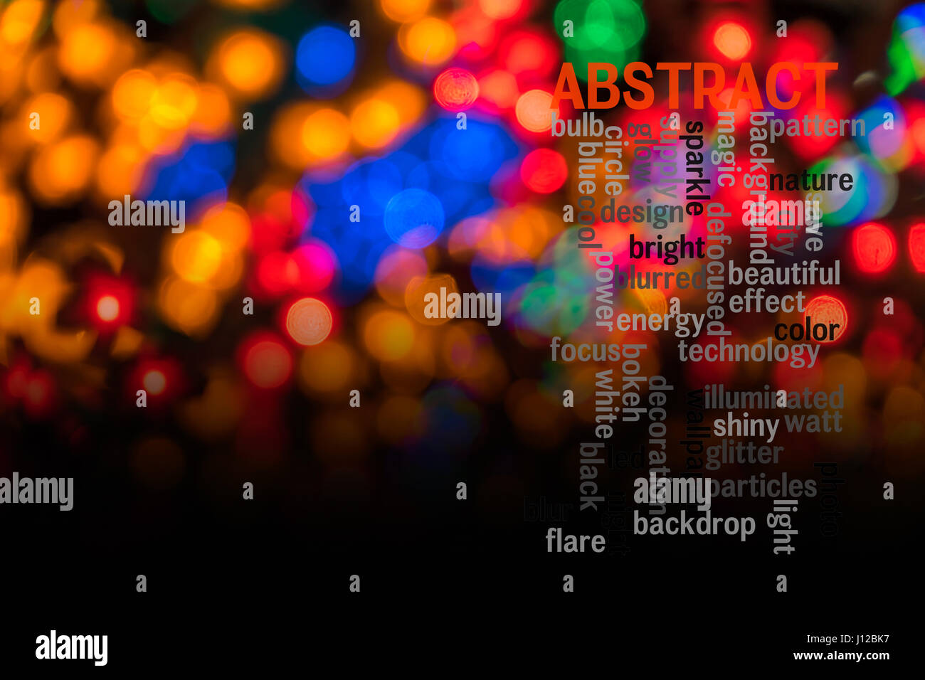 Word ABSTRACT with blurred light background Stock Photo - Alamy