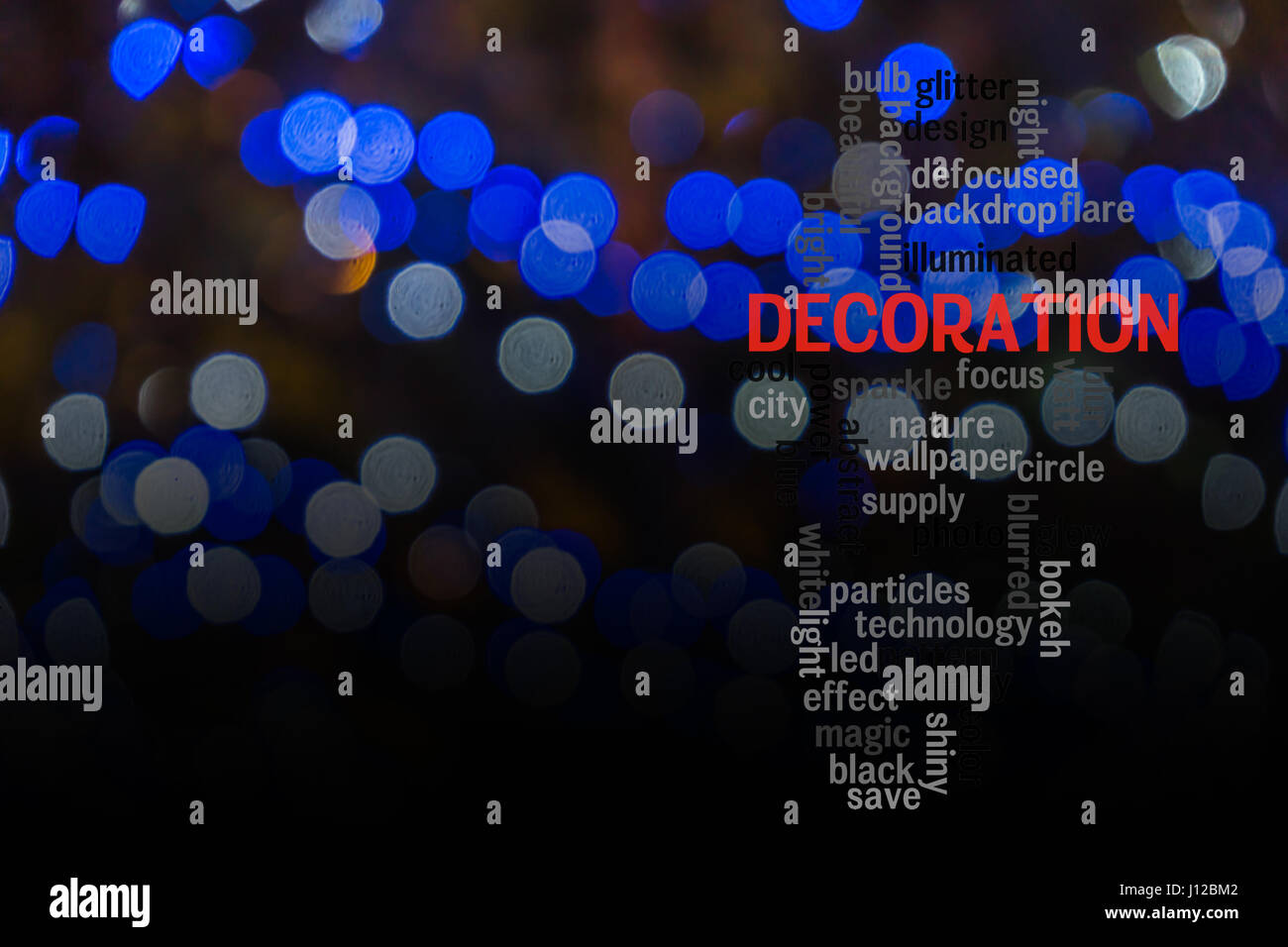 Word DECORATION concept with blurred light background Stock Photo - Alamy