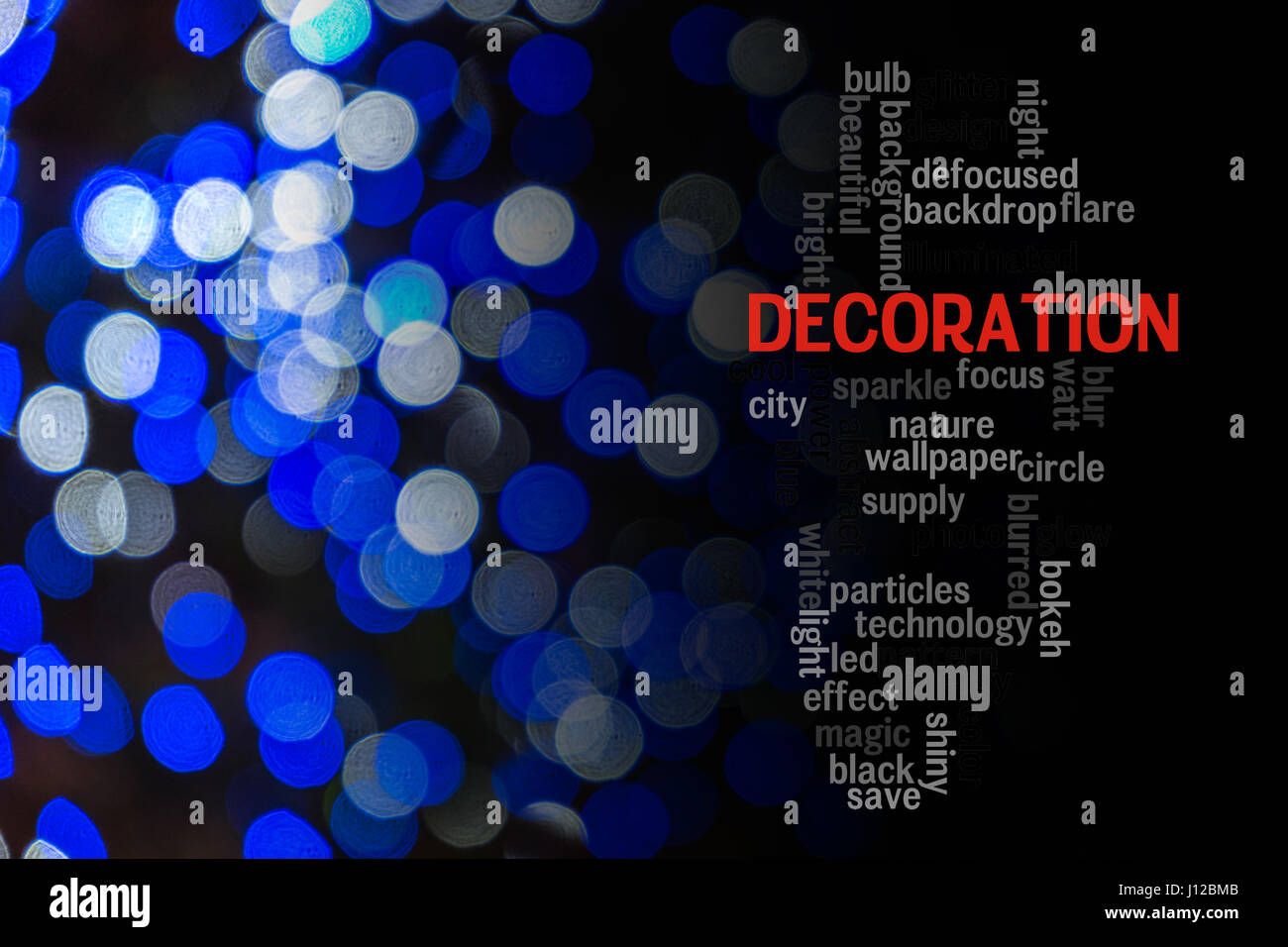 Word DECORATION concept with blurred light background Stock Photo - Alamy