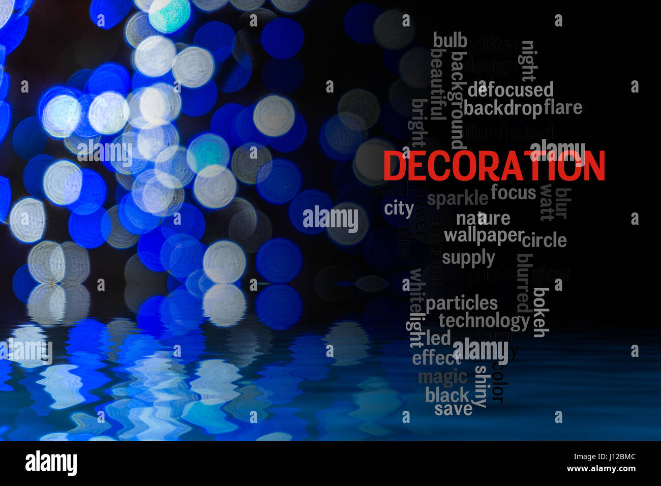 Word DECORATION concept with blurred light background Stock Photo - Alamy