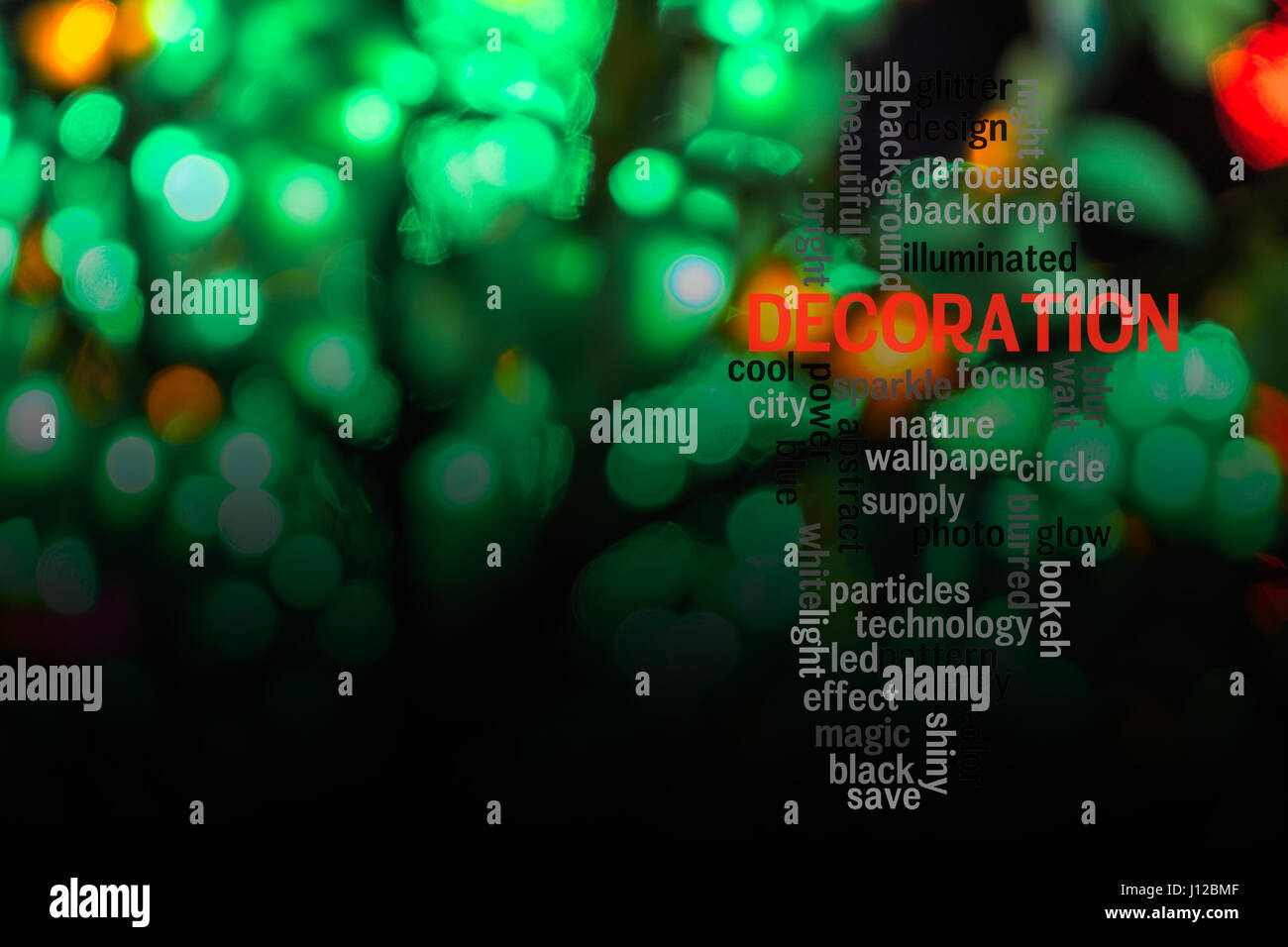 Word DECORATION concept with blurred light background Stock Photo - Alamy