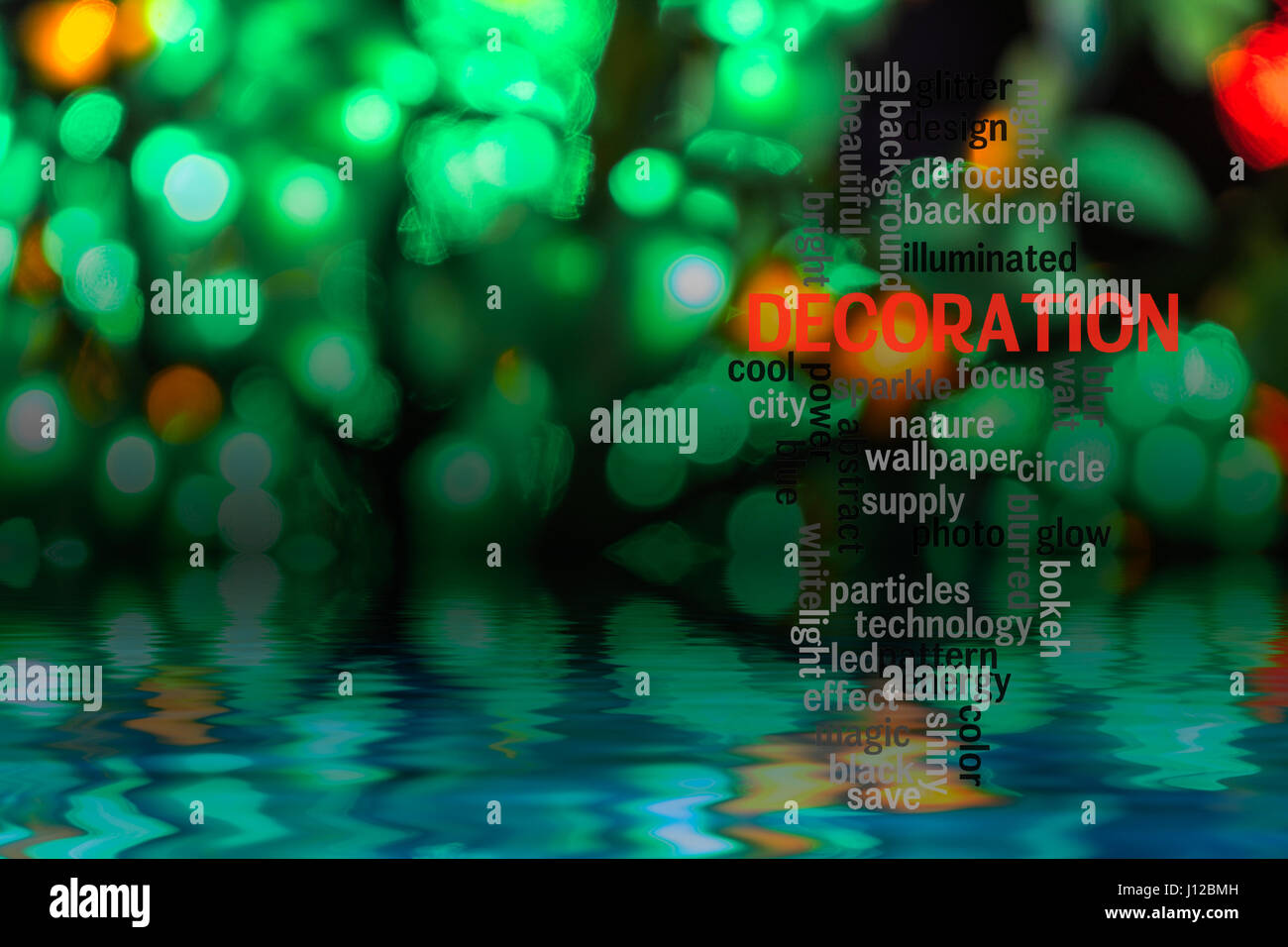 Word DECORATION concept with blurred light background Stock Photo - Alamy