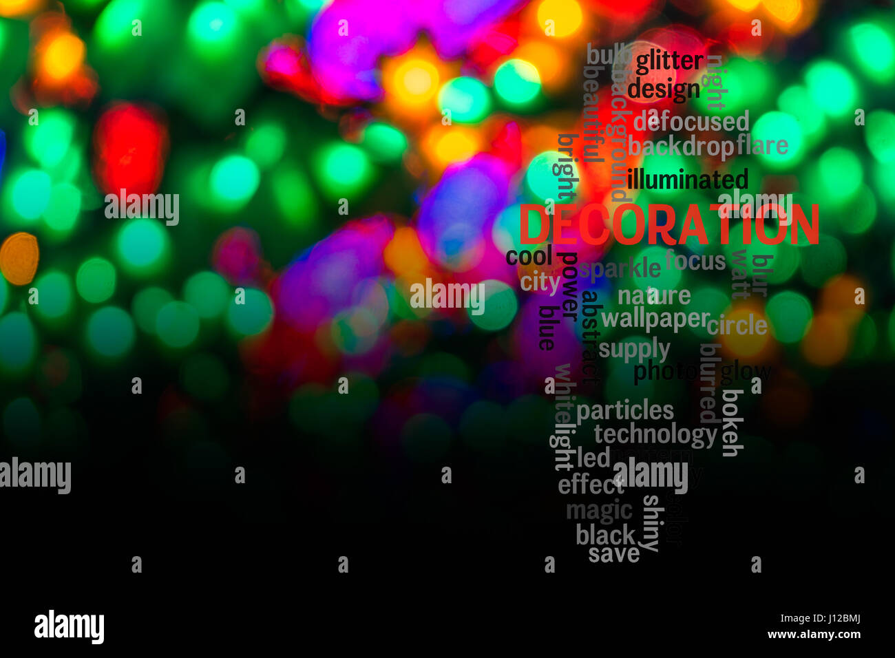 Word DECORATION concept with blurred light background Stock Photo - Alamy