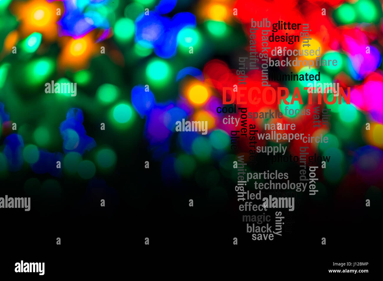 Word DECORATION concept with blurred light background Stock Photo - Alamy