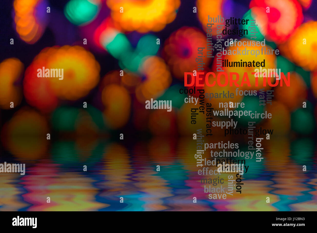 Word DECORATION concept with blurred light background Stock Photo - Alamy