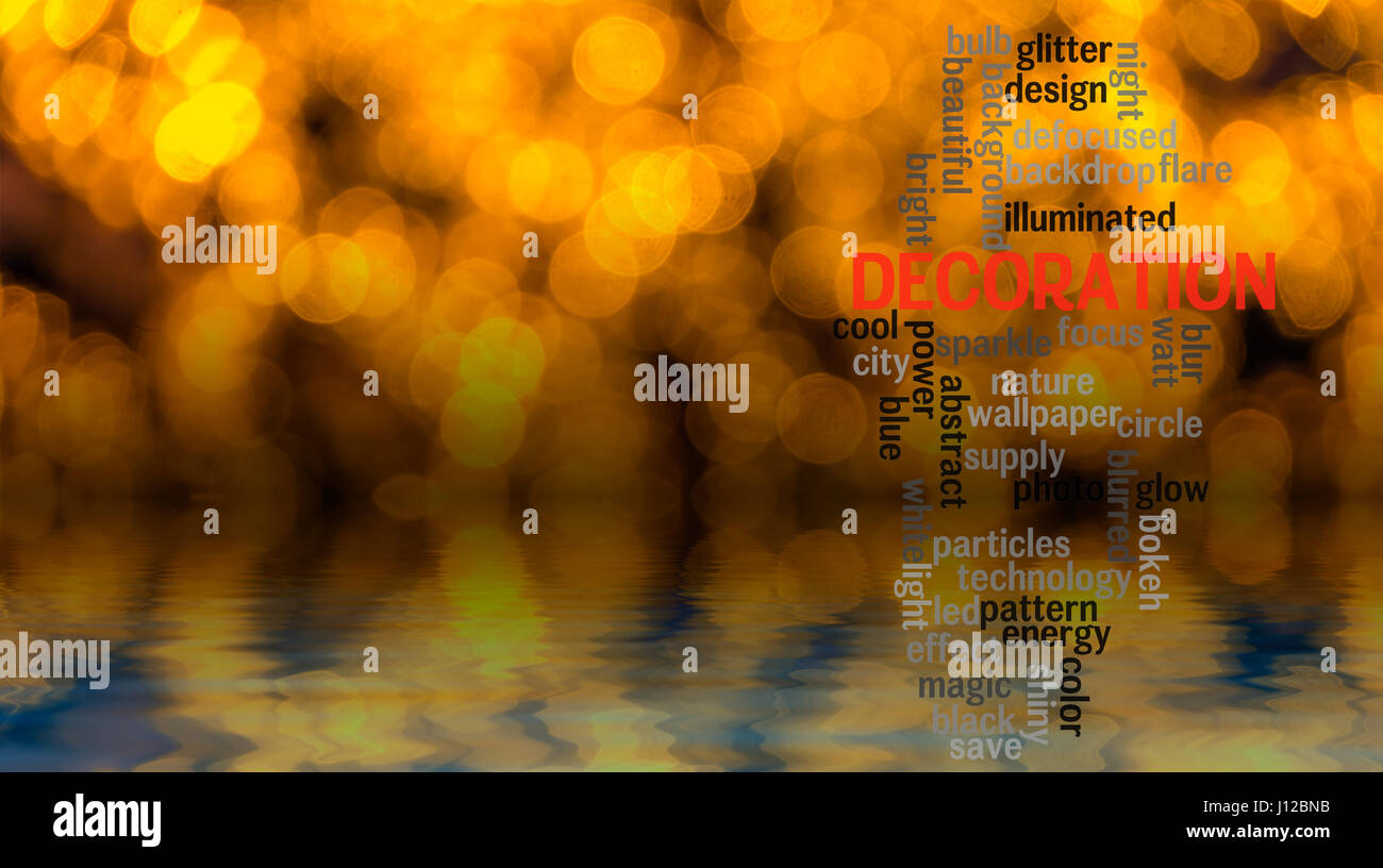 Word DECORATION concept with blurred light background Stock Photo - Alamy