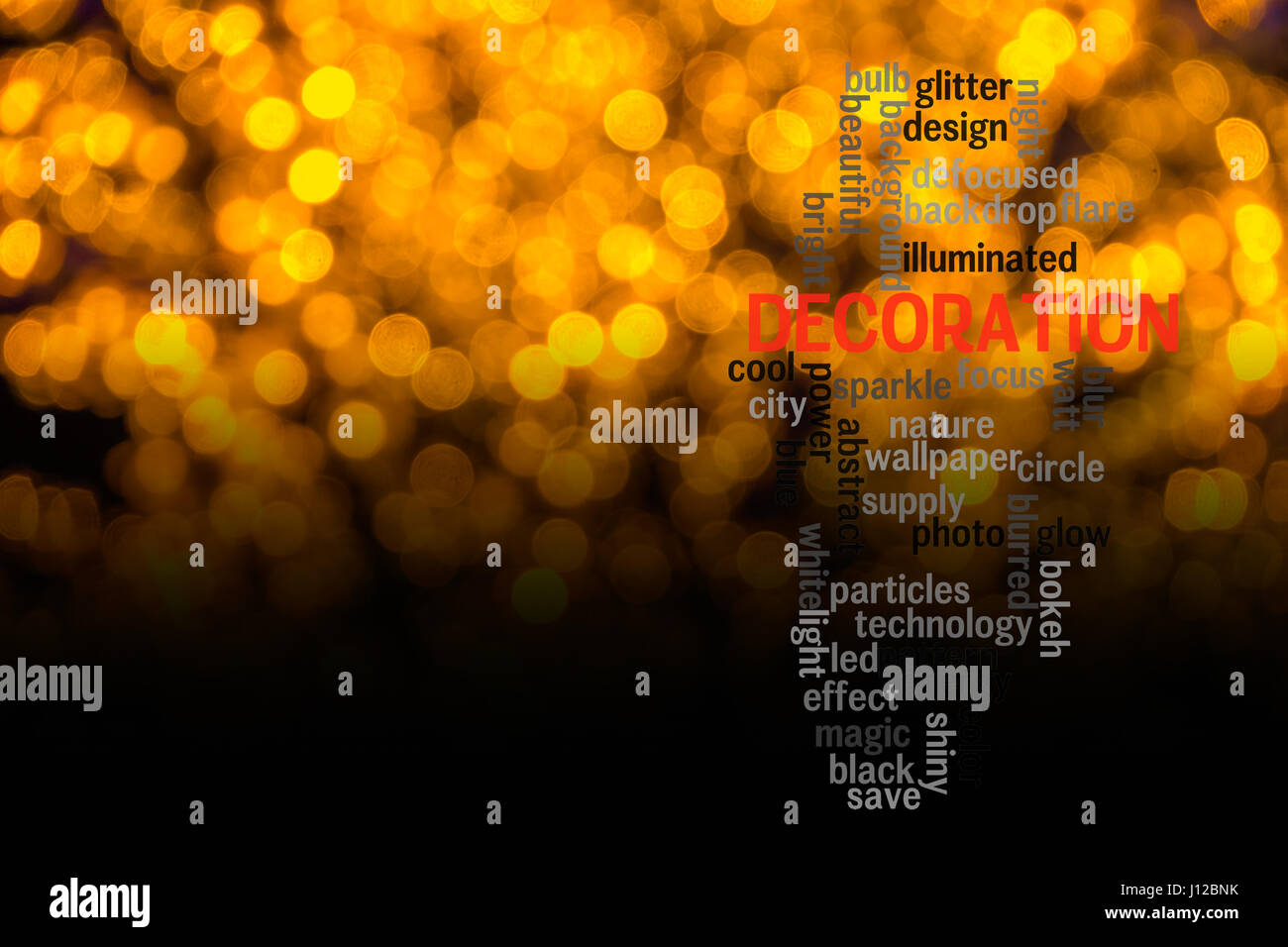 Word DECORATION concept with blurred light background Stock Photo - Alamy