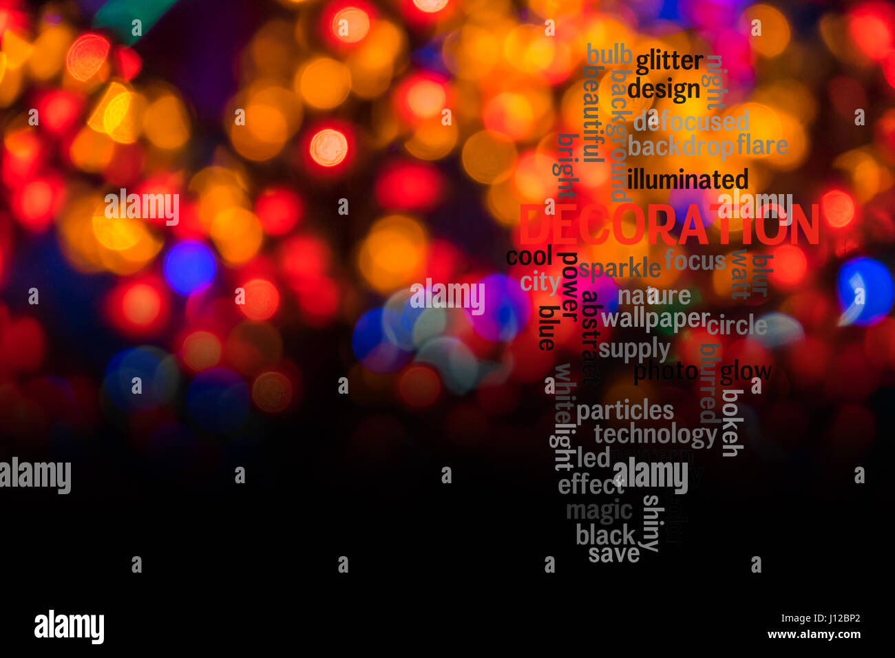 Word DECORATION concept with blurred light background Stock Photo - Alamy