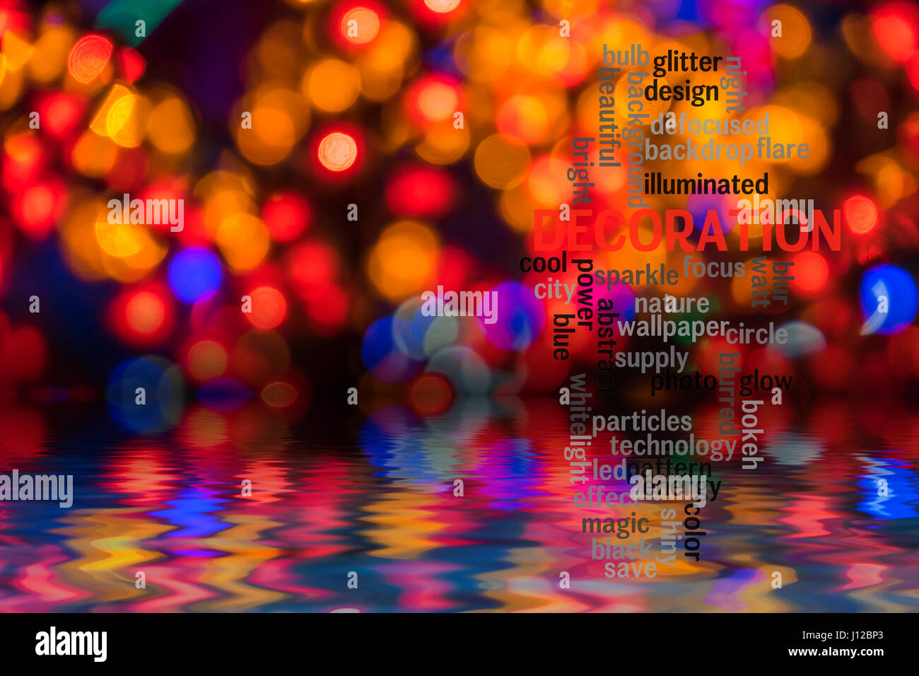 Word DECORATION concept with blurred light background Stock Photo - Alamy