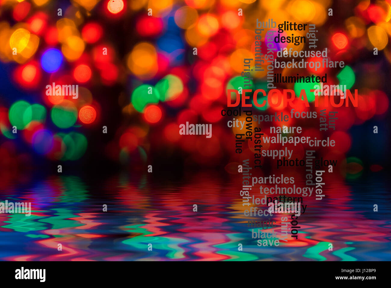 Word DECORATION concept with blurred light background Stock Photo - Alamy