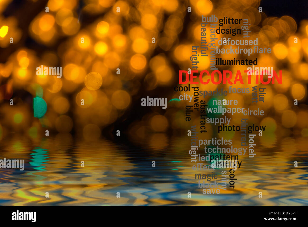 Word DECORATION concept with blurred light background Stock Photo - Alamy