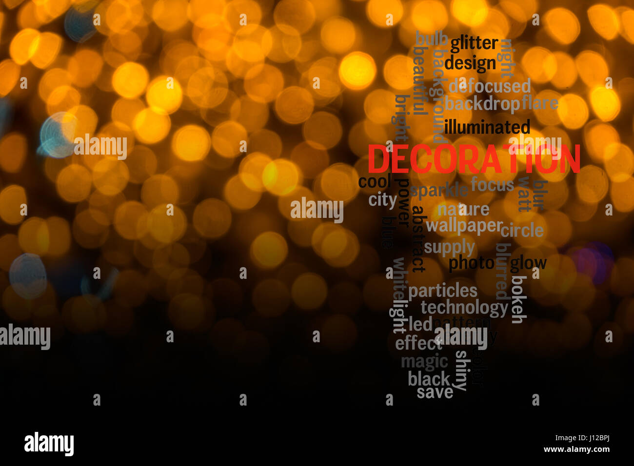 Word DECORATION concept with blurred light background Stock Photo - Alamy