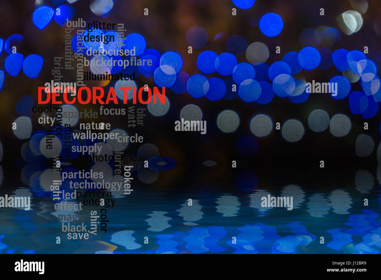 Word DECORATION concept with blurred light background Stock Photo - Alamy