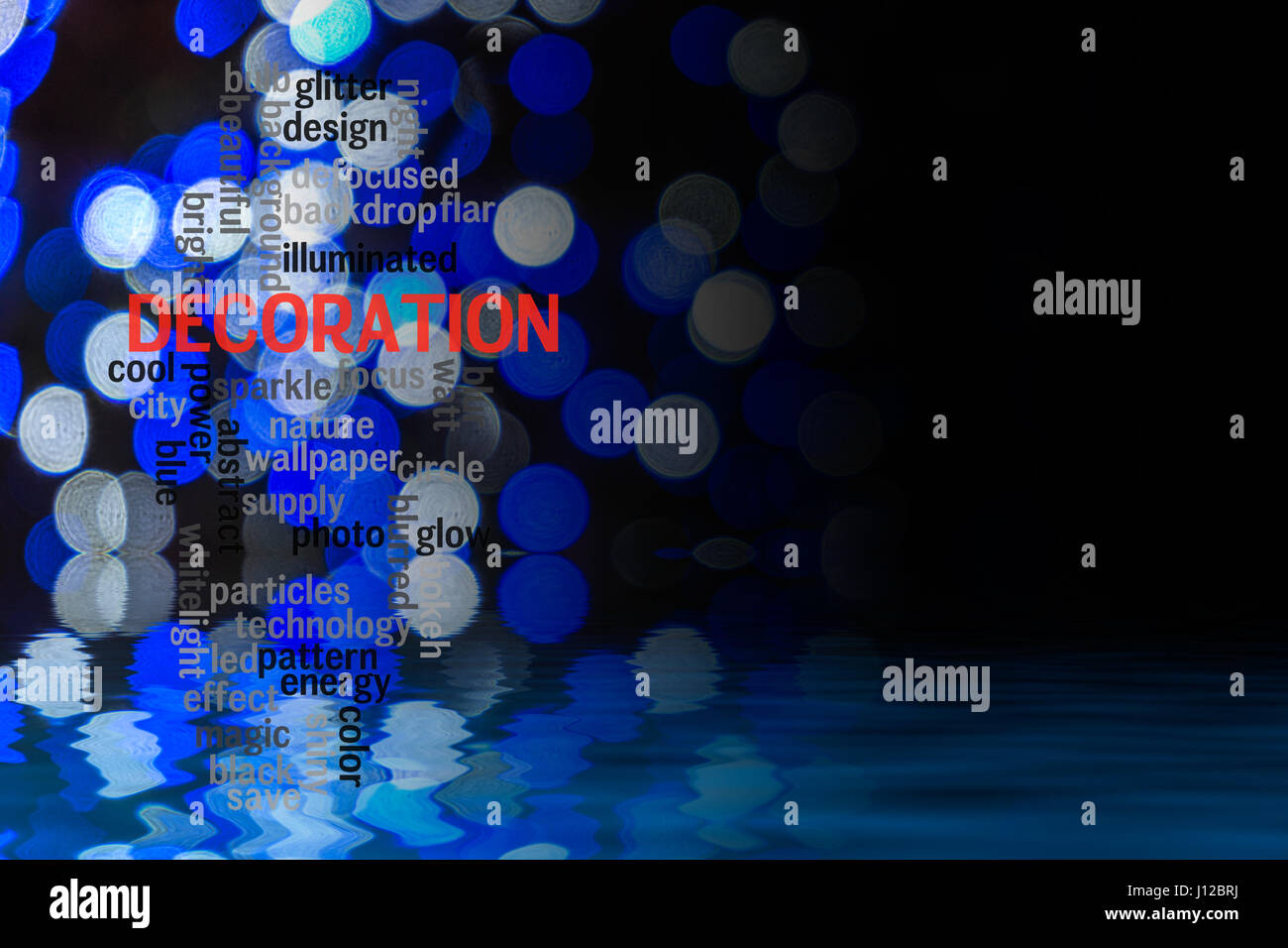 Word DECORATION concept with blurred light background Stock Photo - Alamy