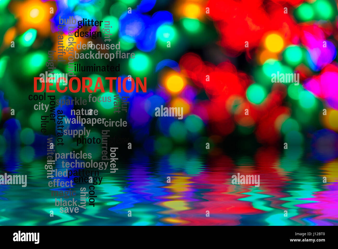 Word DECORATION concept with blurred light background Stock Photo - Alamy