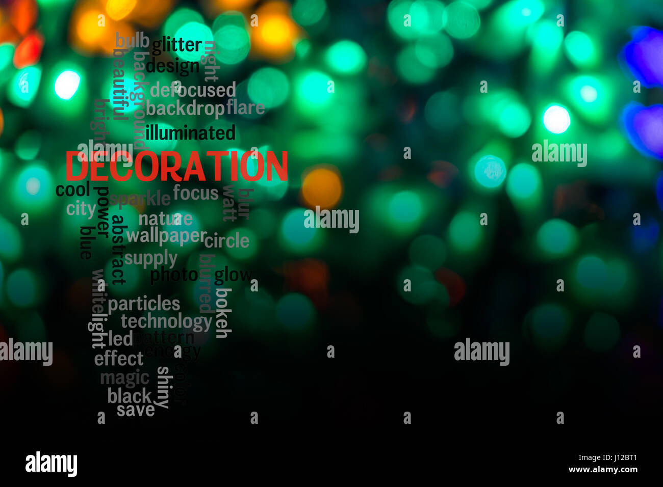 Word DECORATION concept with blurred light background Stock Photo - Alamy