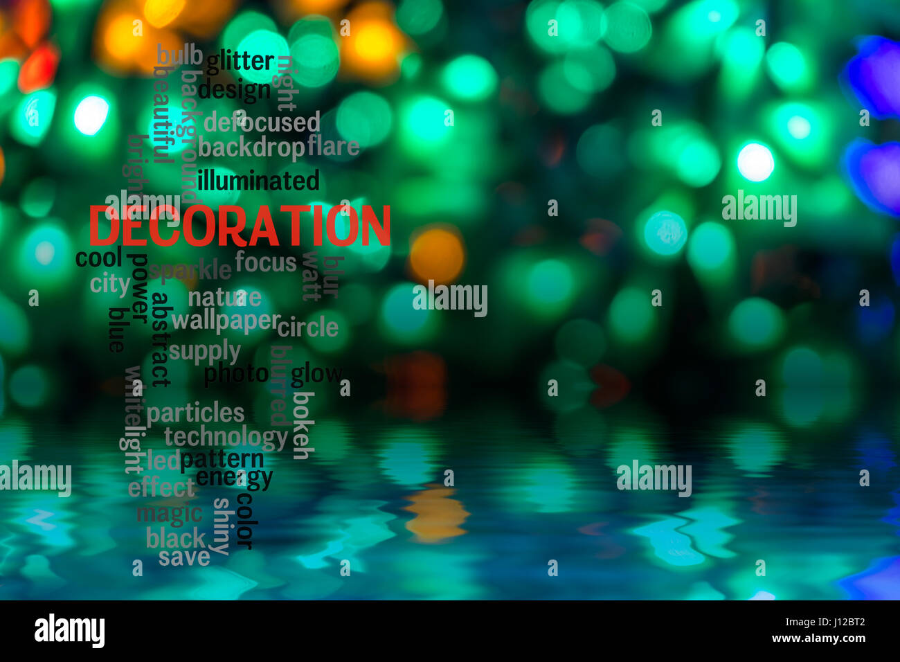 Word DECORATION concept with blurred light background Stock Photo - Alamy