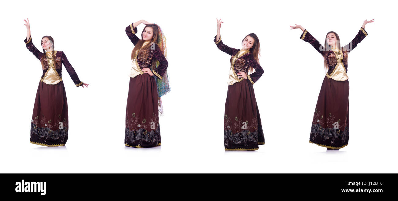 Young lady dancing traditional azeri dance Stock Photo - Alamy