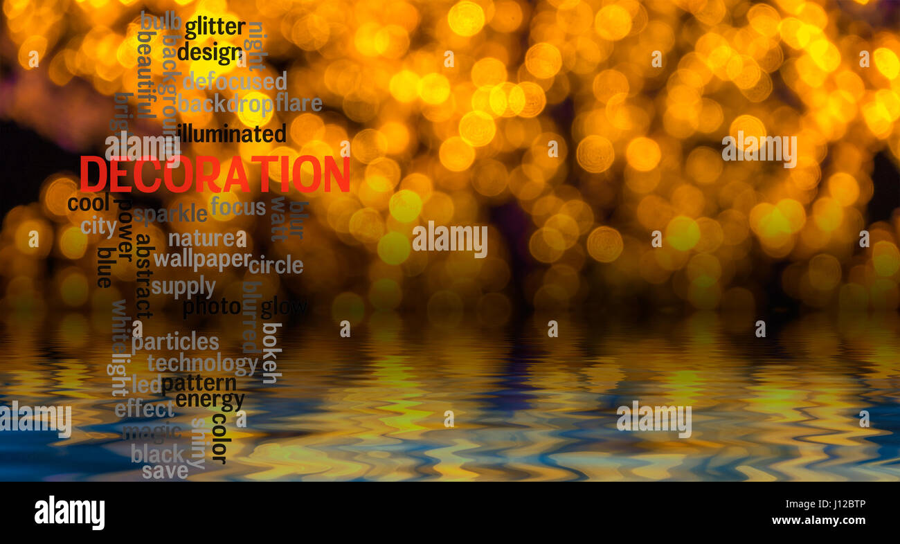 Word DECORATION concept with blurred light background Stock Photo - Alamy