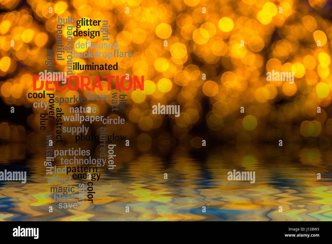 Word DECORATION concept with blurred light background Stock Photo - Alamy
