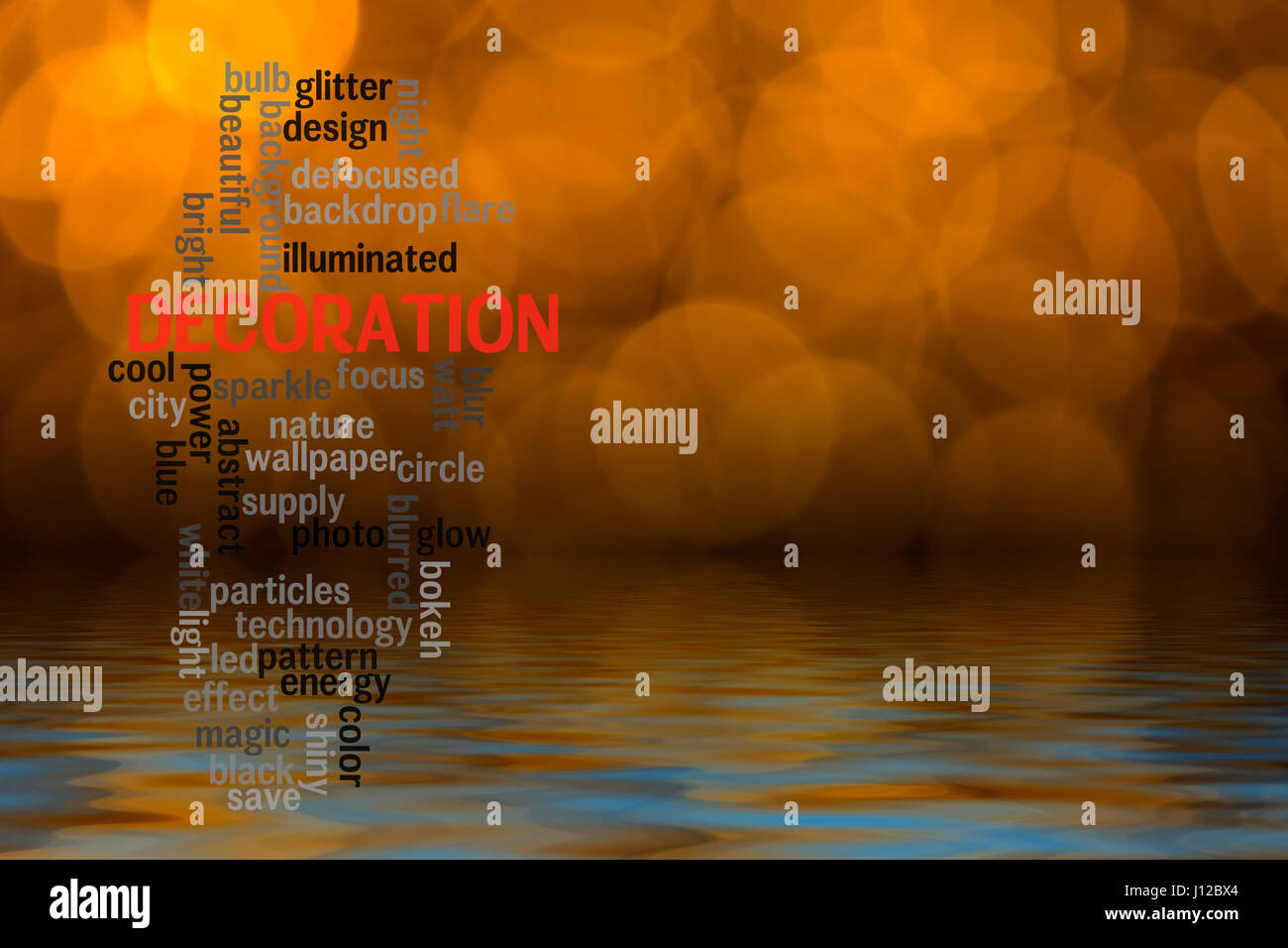 Word DECORATION concept with blurred light background Stock Photo - Alamy