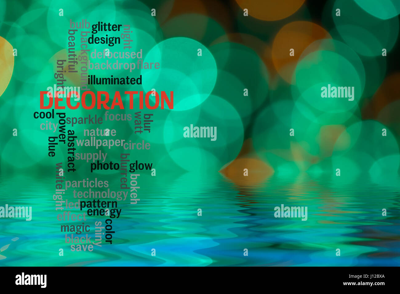 Word DECORATION concept with blurred light background Stock Photo - Alamy