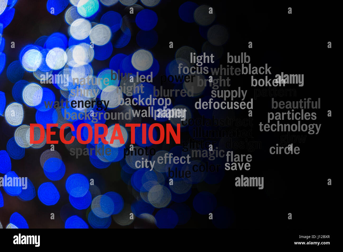 Word DECORATION concept with blurred light background Stock Photo - Alamy