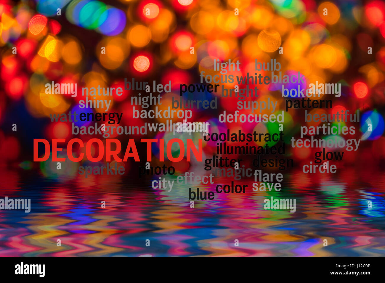 Word DECORATION concept with blurred light background Stock Photo - Alamy