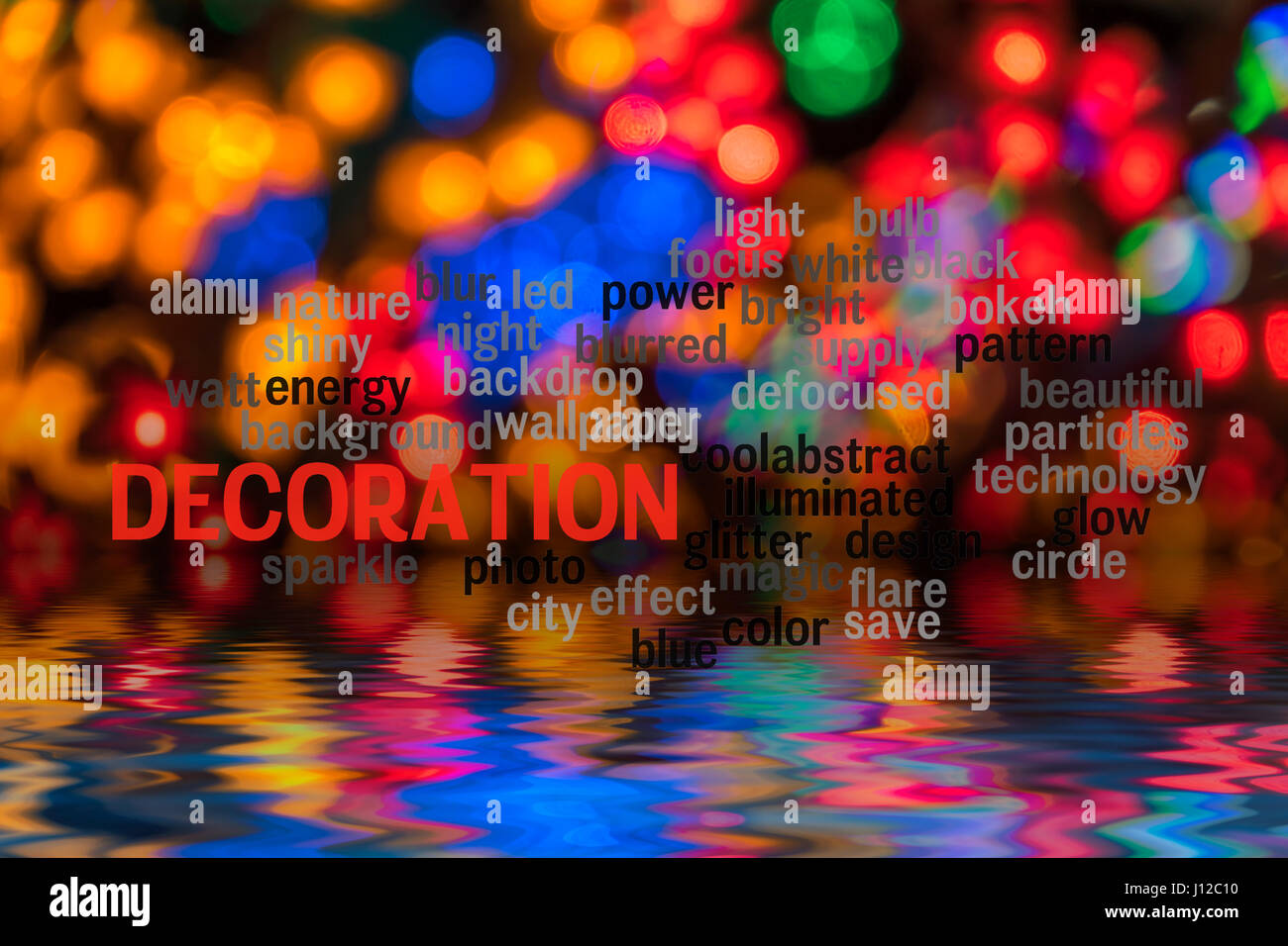 Word DECORATION concept with blurred light background Stock Photo - Alamy
