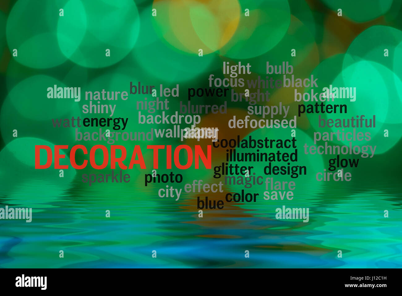 Word DECORATION concept with blurred light background Stock Photo - Alamy