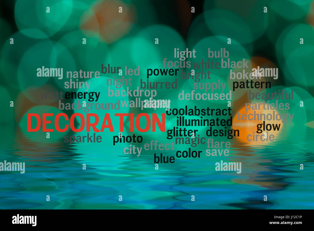 Word DECORATION concept with blurred light background Stock Photo - Alamy