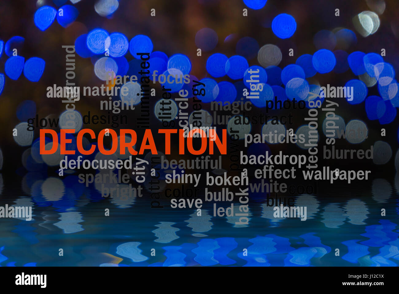 Word DECORATION concept with blurred light background Stock Photo - Alamy