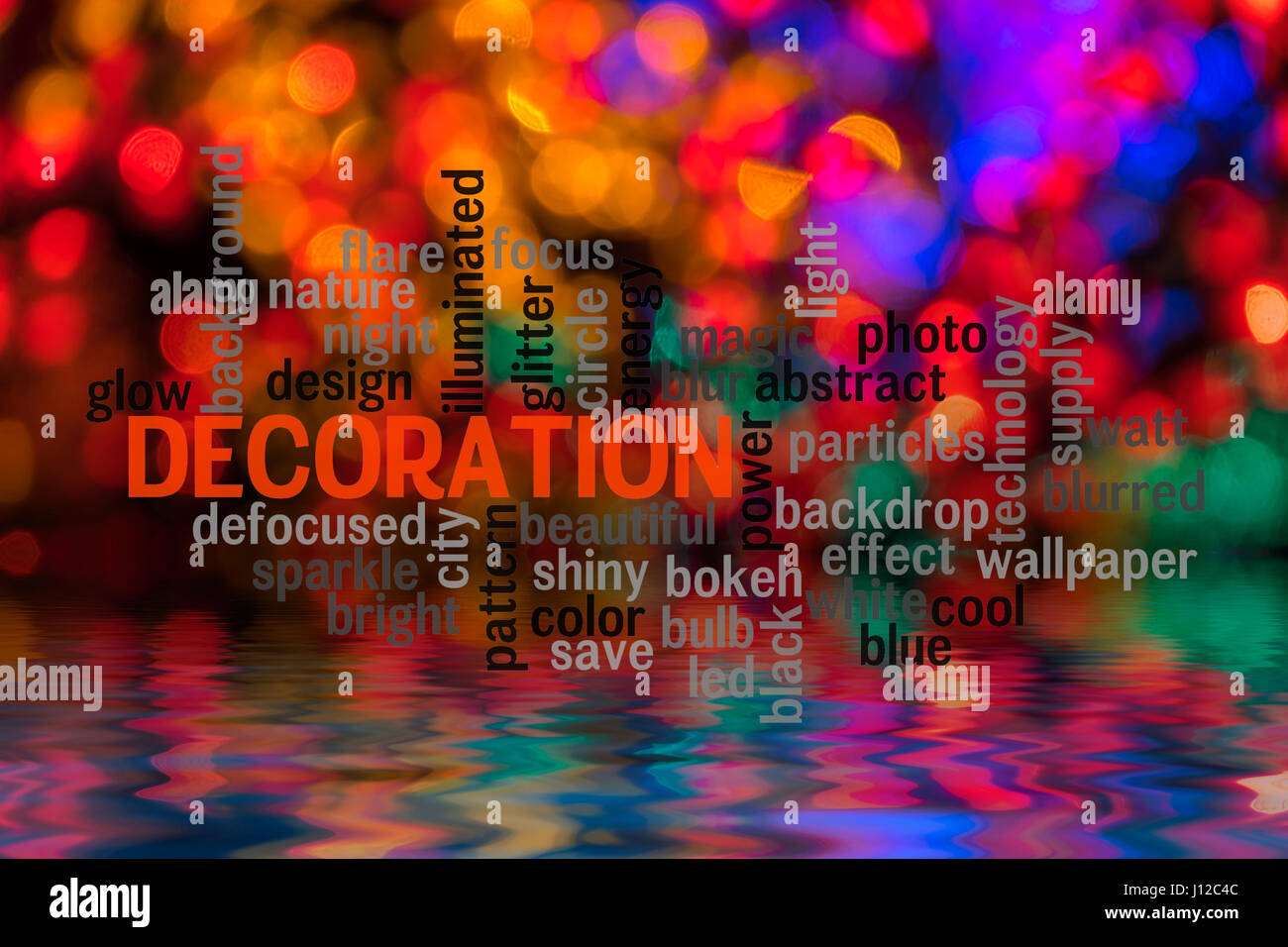 Word DECORATION concept with blurred light background Stock Photo - Alamy