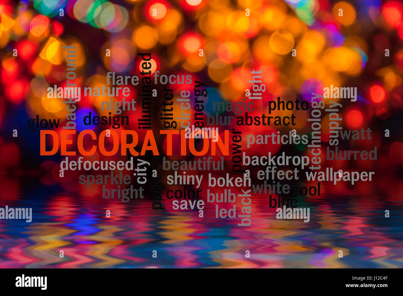 Word DECORATION concept with blurred light background Stock Photo - Alamy