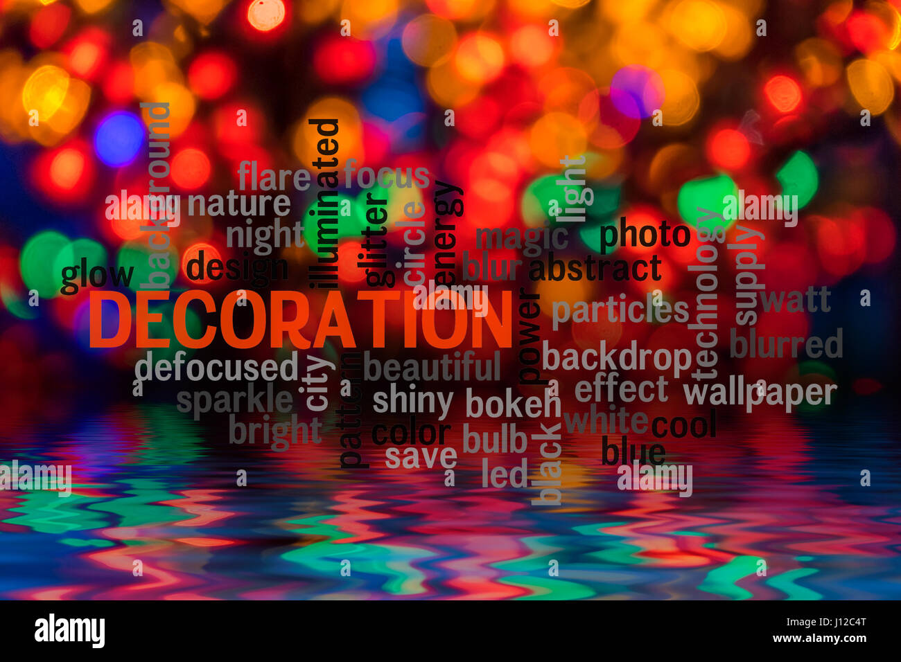 Word DECORATION concept with blurred light background Stock Photo - Alamy