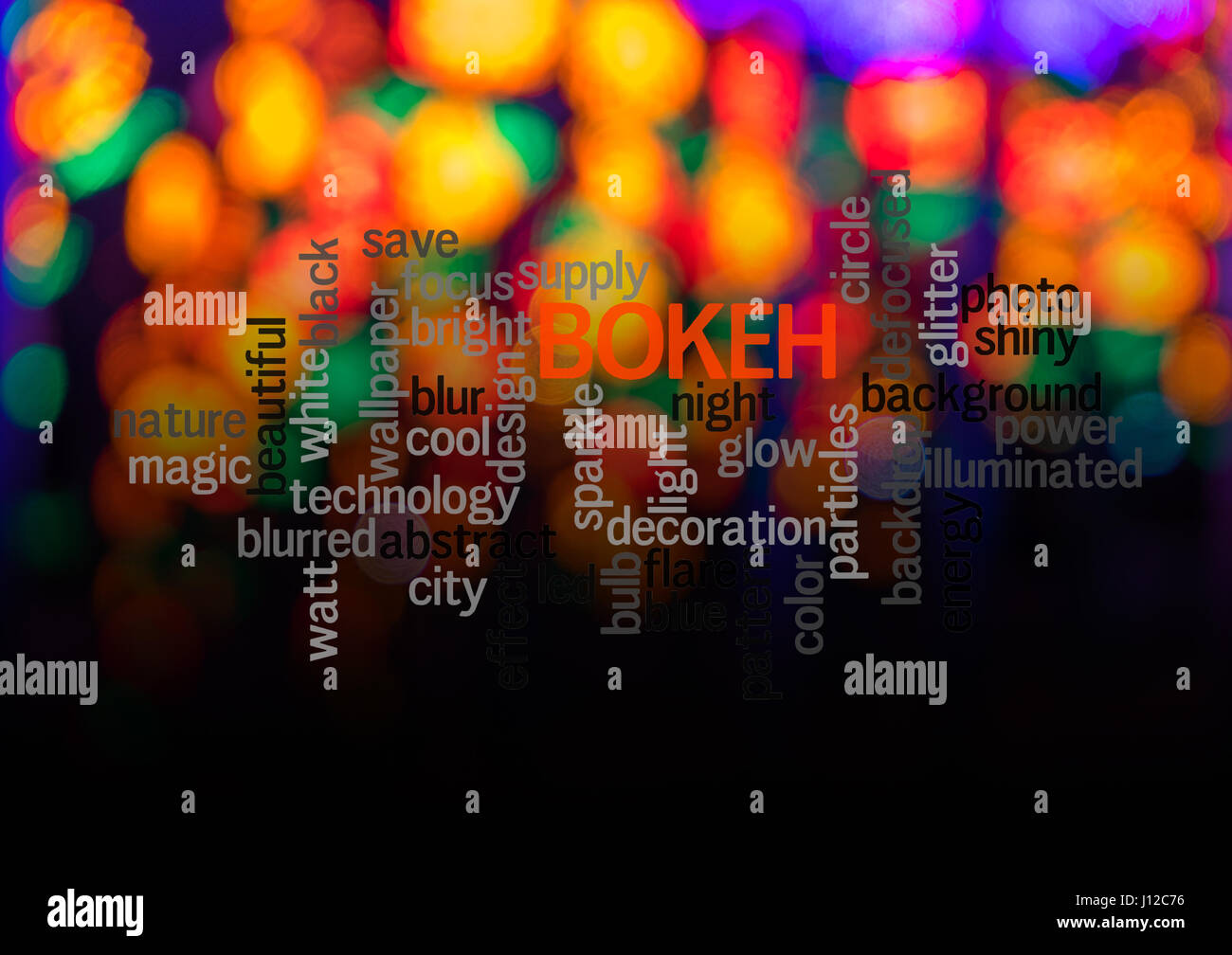 Word BOKEH with blurred light background Stock Photo - Alamy