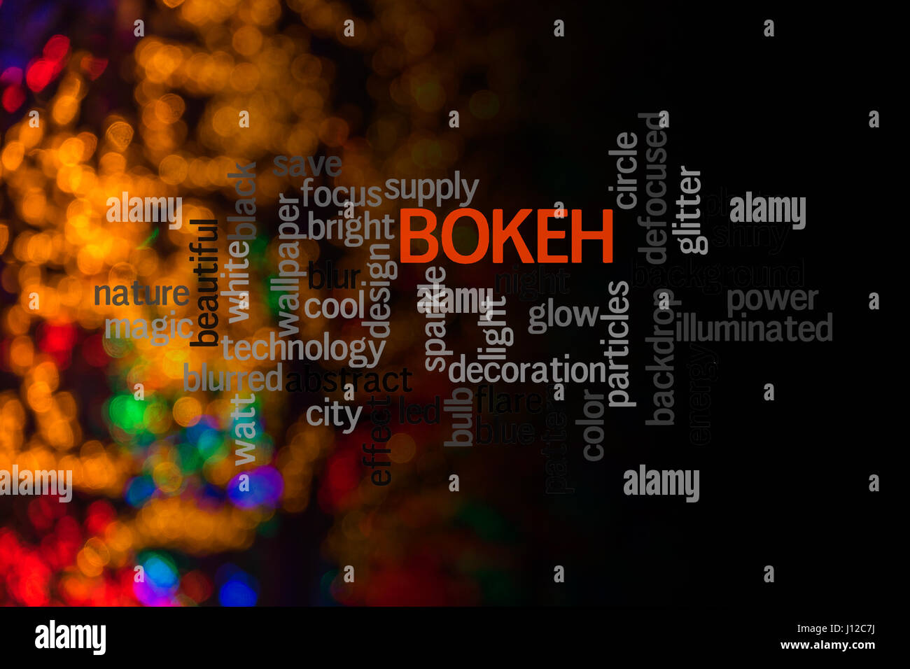 Word BOKEH with blurred light background Stock Photo - Alamy