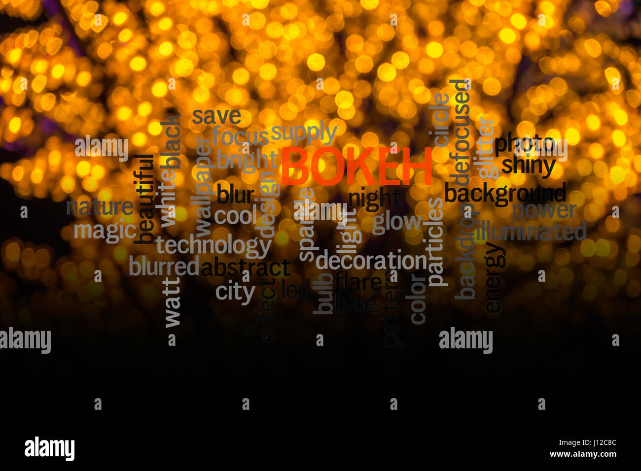 Word BOKEH with blurred light background Stock Photo - Alamy