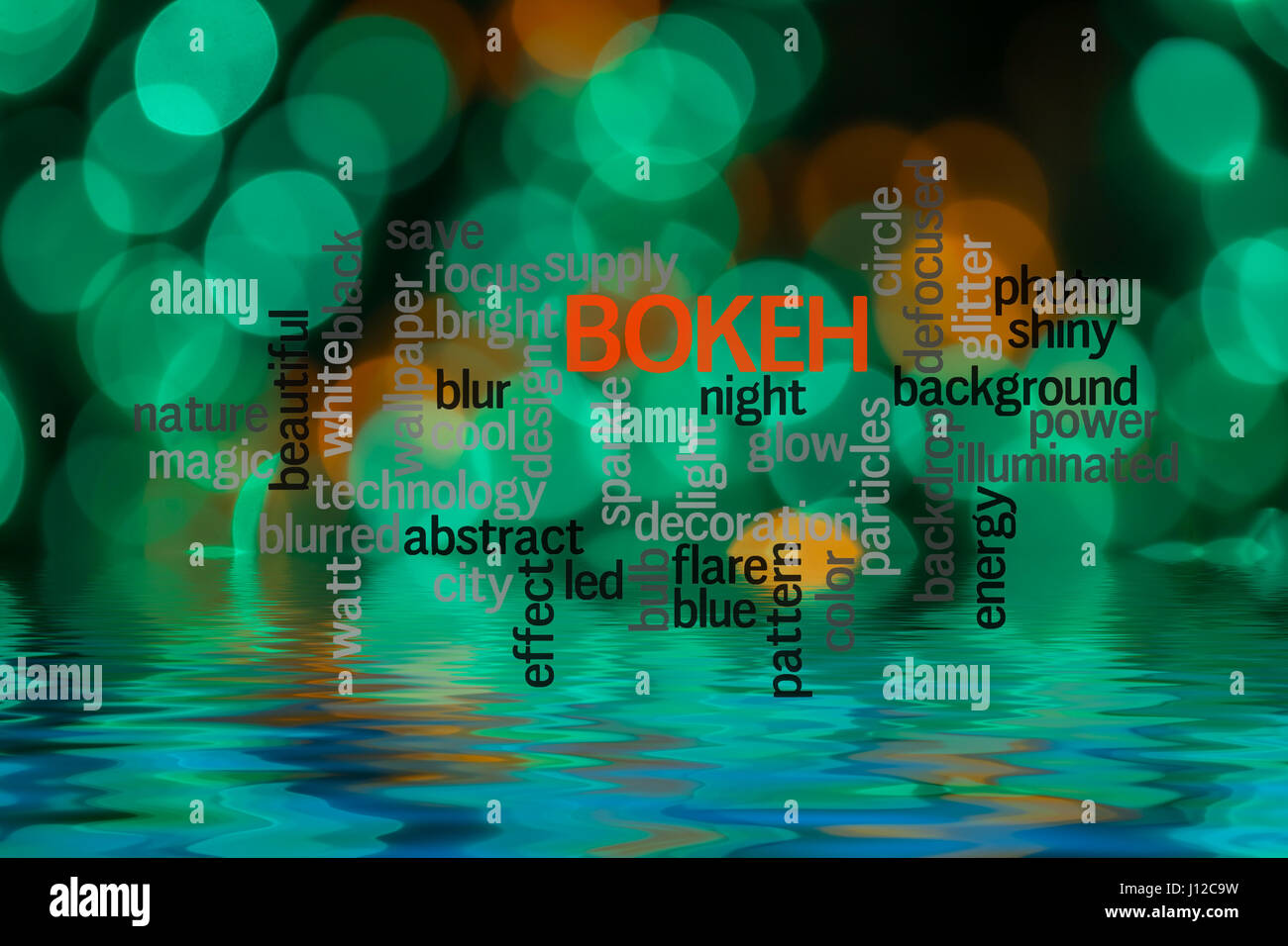 Word BOKEH with blurred light background Stock Photo - Alamy