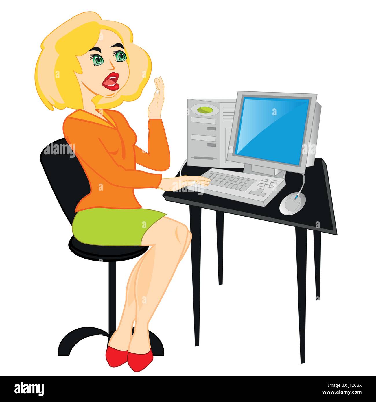 Younger woman Stock Vector Images - Alamy