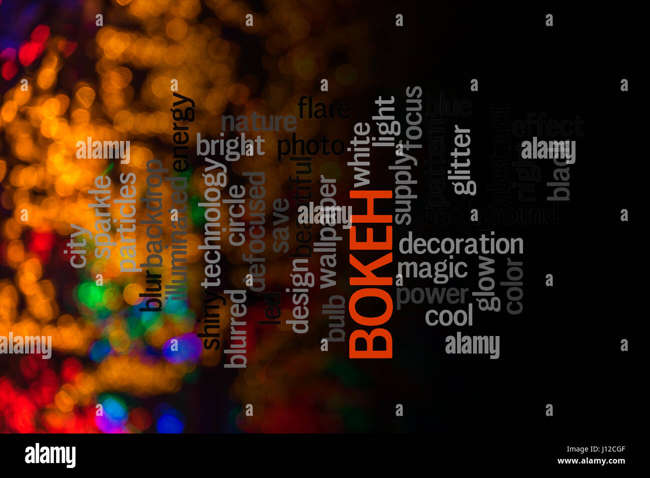 Word BOKEH with blurred light background Stock Photo - Alamy