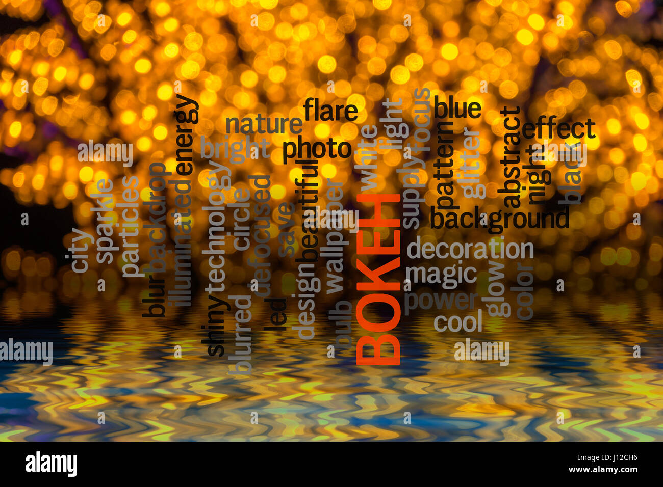 Word BOKEH with blurred light background Stock Photo - Alamy