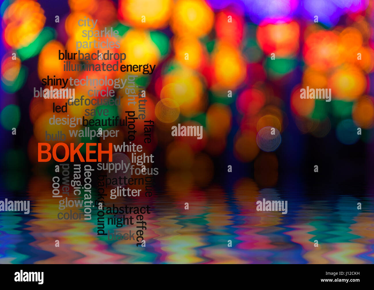Word BOKEH with blurred light background Stock Photo - Alamy
